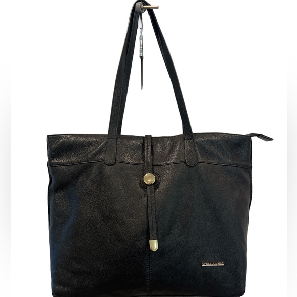 Stella & Max | Bags | Stella Max Pebble Leather Tote Bag | Poshmark